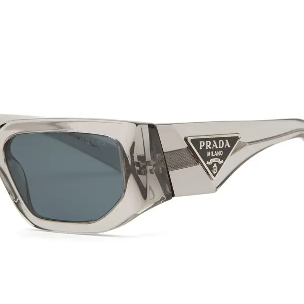 Prada 09zs Sunglasses - Transparent Asphalt/Dark Grey | Editorialist